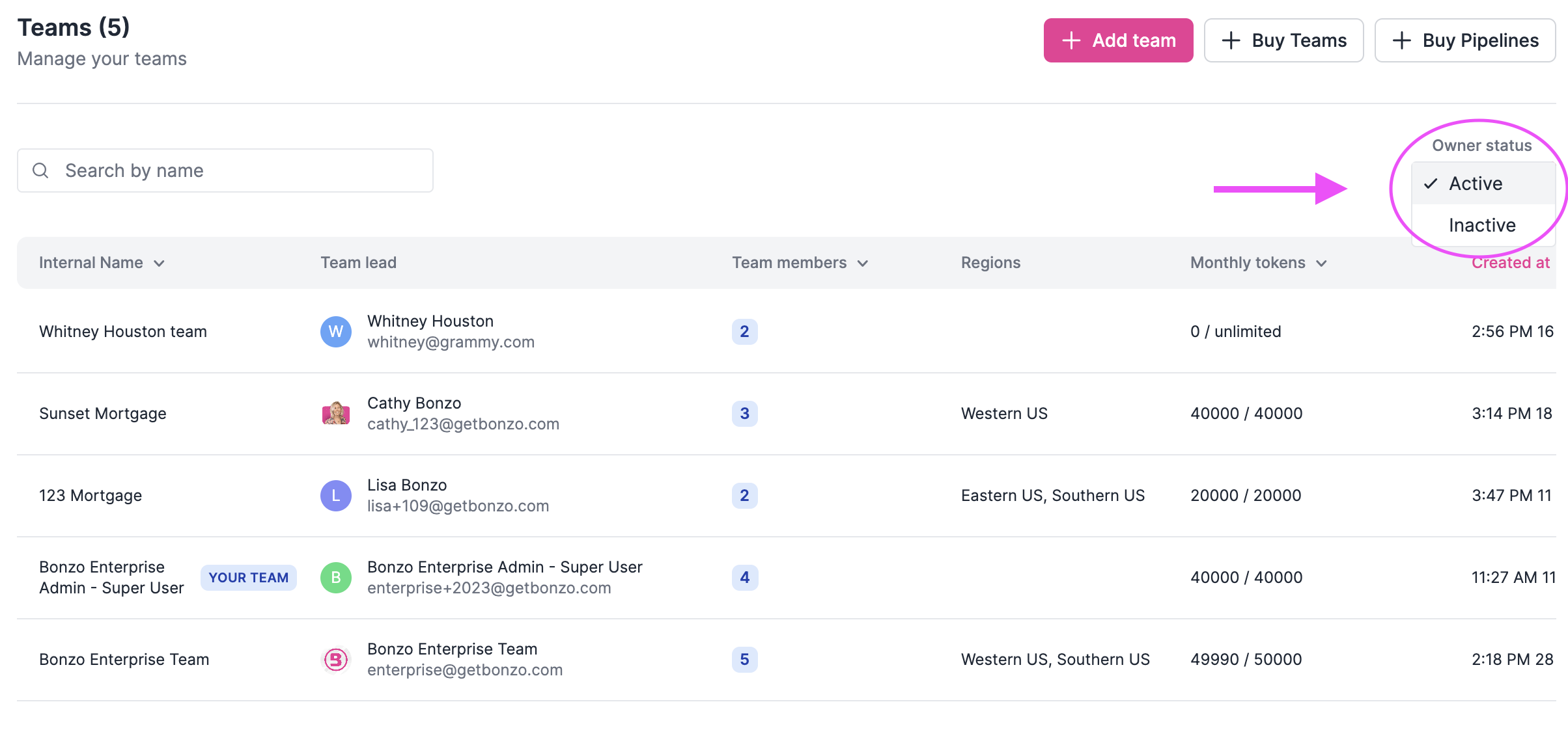 SuperUser: Teams – Bonzo