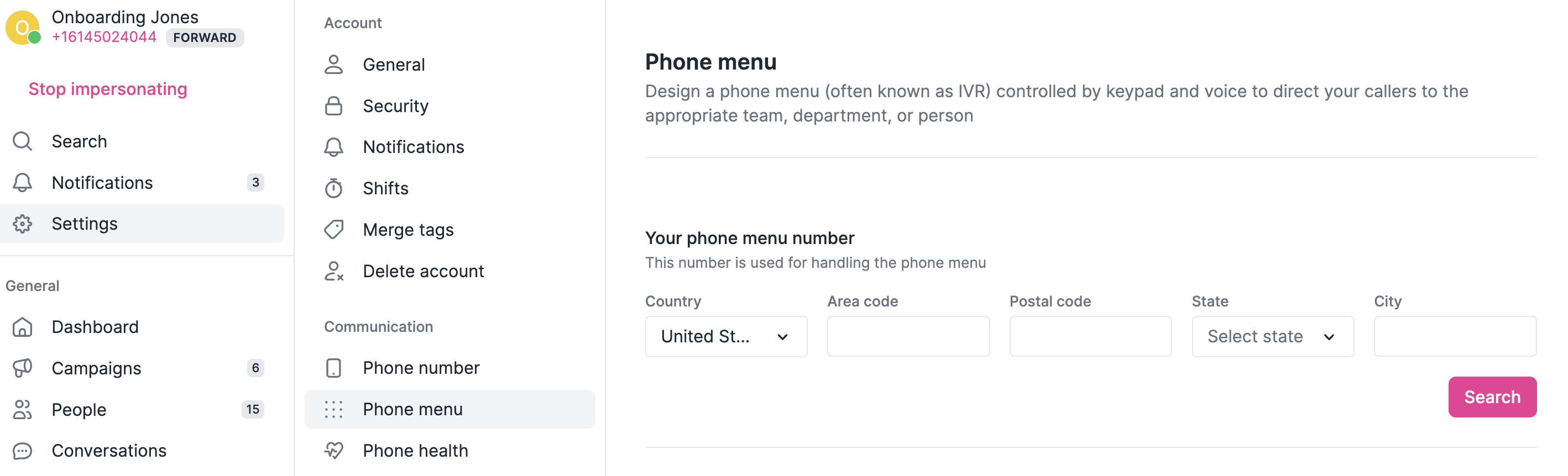 Communication Settings – Bonzo