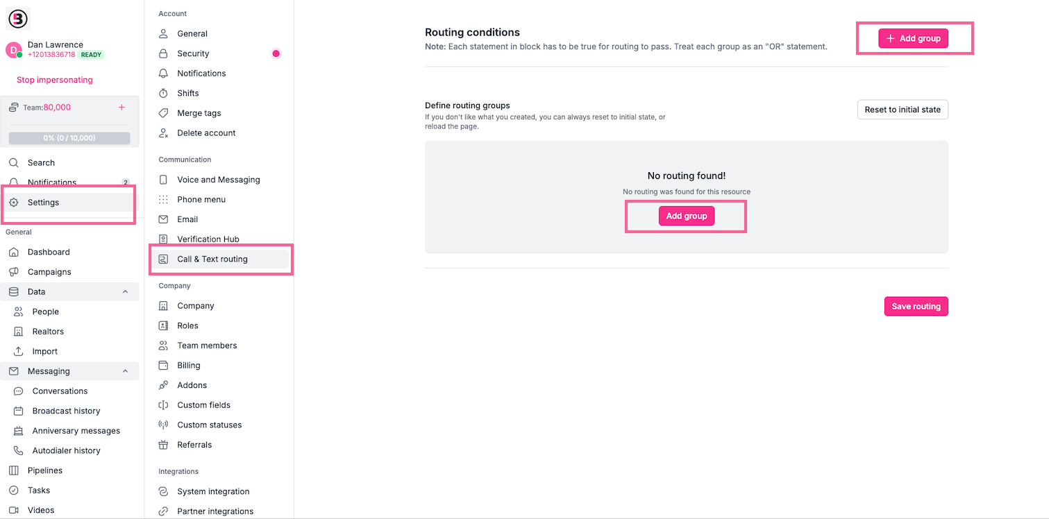 Communication Settings – Bonzo