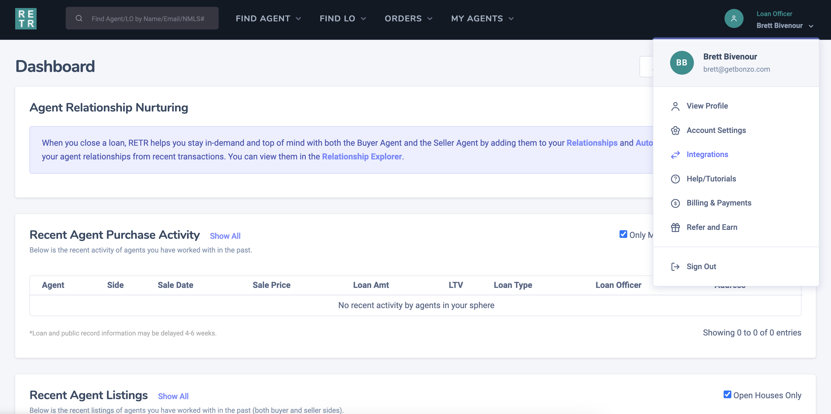 Integrations: RETR Webhook – Bonzo