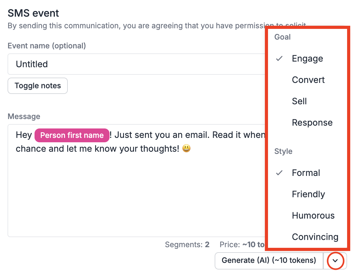 Spark: AI Generated Campaigns & Event Messages – Bonzo