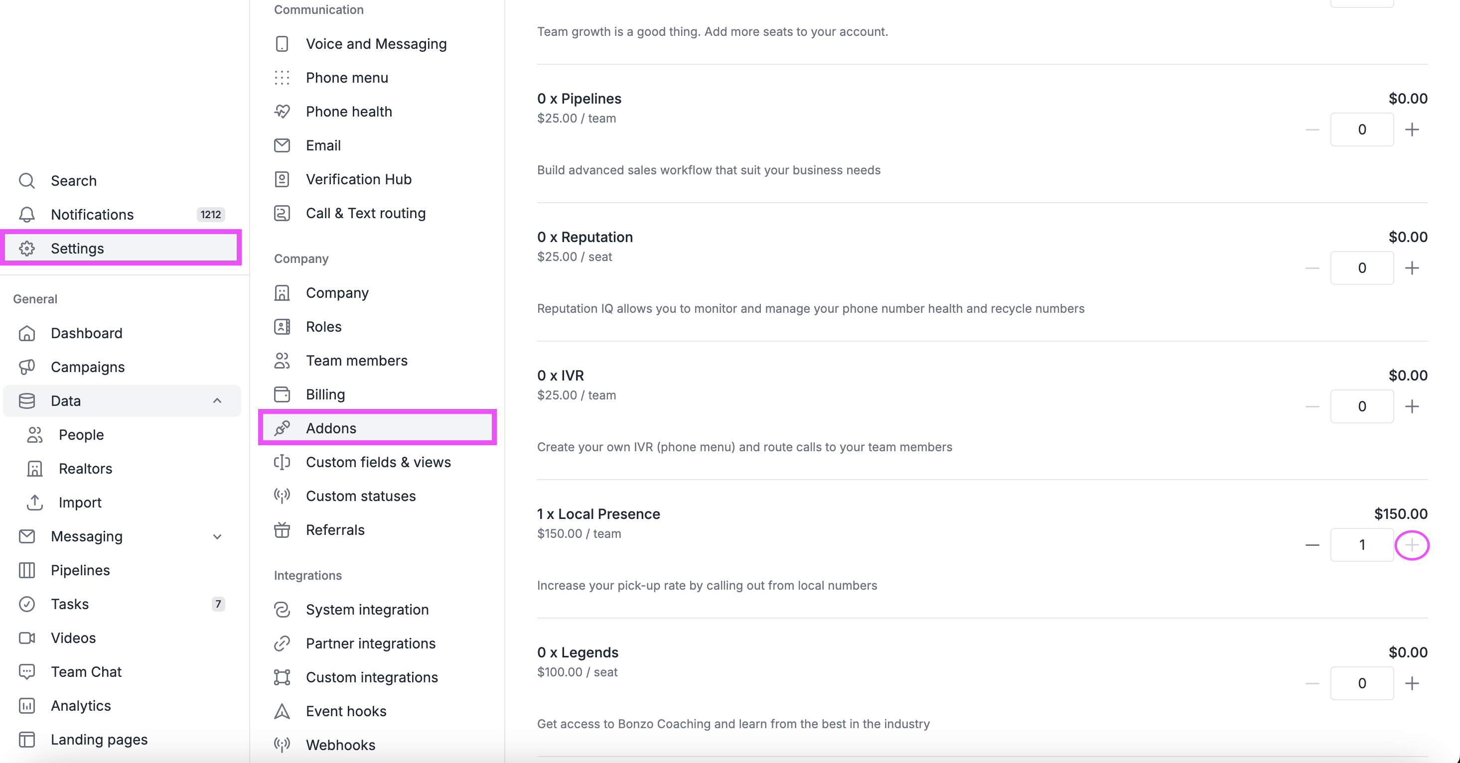 Addons: Local Presence – Bonzo