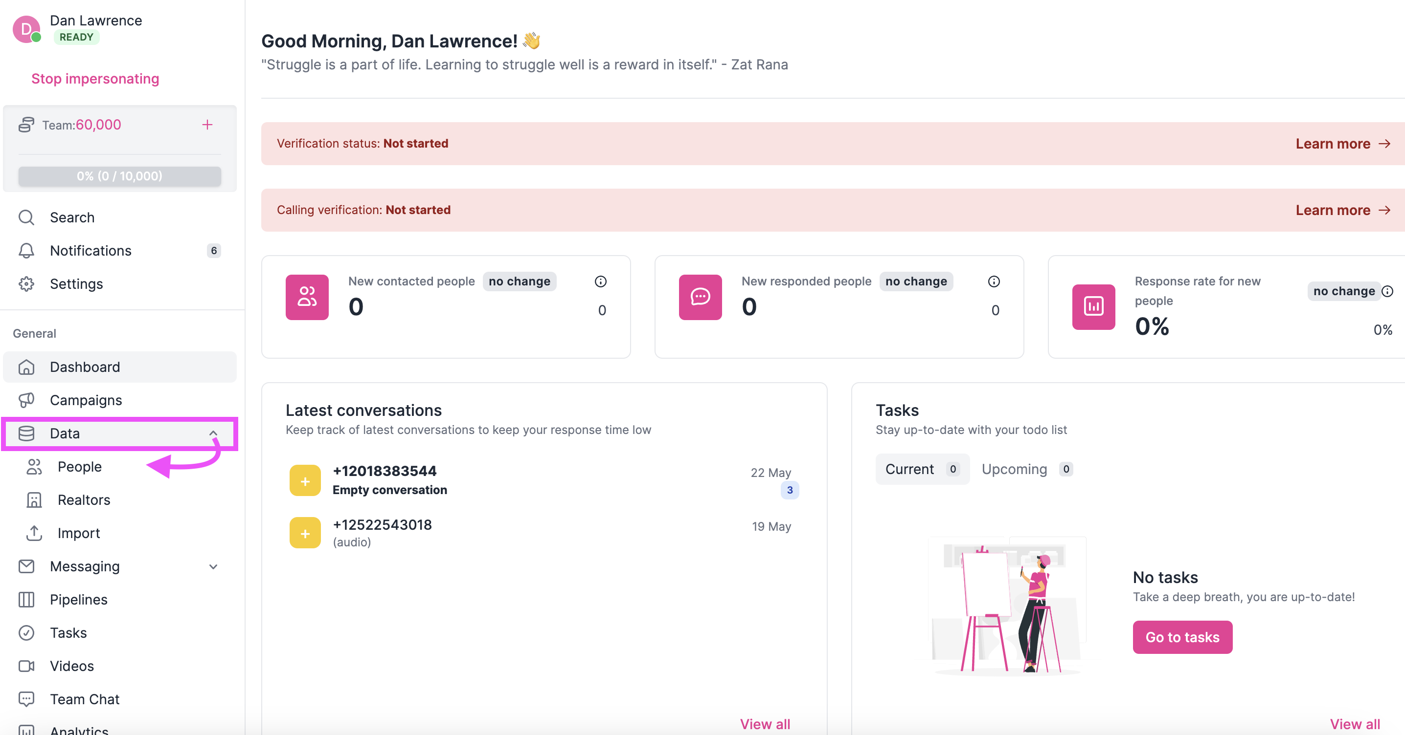 People: Quick Action Toolbar – Bonzo